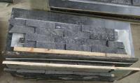 China Black Galaxy Granite Stacked Stone Veneer 600x150mm Natural Split Wall Cladding for sale