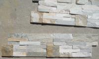 China Oyster Quartzite Split Face Stacked Stone Panel 180x350mm Natural Stone Veneer for sale