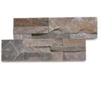 China Oyster Quartzite Split Face Stacked Stone Panel 180x350mm Natural Stone Veneer for sale