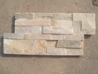 China Oyster Quartzite Split Face Stacked Stone Panel 180x350mm Natural Stone Veneer for sale