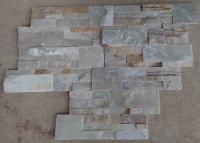 China Oyster Quartzite Split Face Stacked Stone Panel 180x350mm Natural Stone Veneer for sale