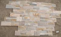 China Oyster Quartzite Split Face Stacked Stone Panel 180x350mm Natural Stone Veneer for sale