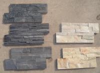 China White Quartzite Stacked Stone Panels 18x35cm Natural Split Wall Cladding for sale