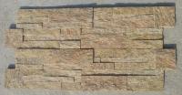China Sesame Yellow Granite Ledger Panel 180x350x15-20mm Natural Split Stone Veneer for Wall Cladding for sale