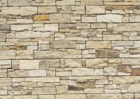 China Yellow Granite Stacked Stone Panel 600x150mm Natural Culture Stone Cladding 80kg/m2 for sale