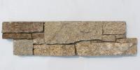 China Yellow Granite Stacked Stone Panel 600x150mm Natural Culture Stone Cladding 80kg/m2 for sale