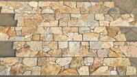 China Yellow Limestone Ledger Panels Natural Stone Cladding 600x150mm Outdoor Wall Covering for sale