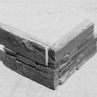 China Green Slate Stone Cladding Backed Cement 600x150mm Outdoor Wall Panels Natural Stone Veneer for sale