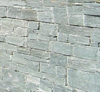 China Green Slate Stone Cladding Backed Cement 600x150mm Outdoor Wall Panels Natural Stone Veneer for sale