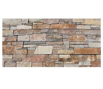 China Yellow Quartzite Stacked Stone Veneer Z Panel 600x150mm Natural Stone Cladding Outdoor Wall for sale