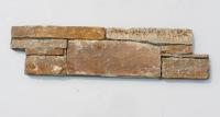 China Yellow Quartzite Stacked Stone Veneer Z Panel 600x150mm Natural Stone Cladding Outdoor Wall for sale