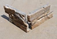 China Yellow Quartzite Stacked Stone Veneer Z Panel 600x150mm Natural Stone Cladding Outdoor Wall for sale