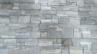 China Cloudy Grey Granite Cemented Stacked Stone Cladding 600x150mm Outdoor Wall Panel for sale