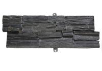 China Black Slate Cemented Stone Cladding 600x150mm Natural Rough Surface Wall Covering for sale