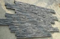 China Black Slate Cemented Culture Stone 600x150mm Natural Stone Veneer Panel for Wall Cladding for sale