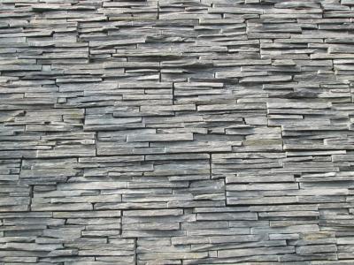 China Black Slate Cemented Culture Stone 600x150mm Natural Stone Veneer Panel for Wall Cladding for sale