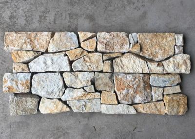 China Yellow Limestone Zclad Stone Panel Backed Steel Wire 600x150mm Natural Stone Cladding for sale