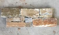 China Beige Yellow Quartzite Stacked Stone Veneer Z Cladding Panel 600x150mm Outdoor Wall Covering for sale