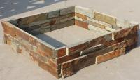China Multicolor Slate Z Panel Stone Cladding 600x150mm Natural Rusty Stone Veneer for sale