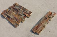 China Multicolor Slate Z Panel Stone Cladding 600x150mm Natural Rusty Stone Veneer for sale