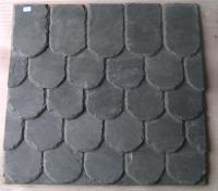 China Chinese Black Slate Roof Tiles 400x250mm Natural Split Face Dark Grey Roofing Slate for sale