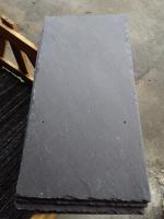 China Chinese Black Slate Roof Tiles 400x250mm Natural Split Face Dark Grey Roofing Slate for sale