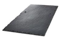 China Chinese Ink Black Split Face Slate Roof Tiles 400x200mm Fading Weathering Slate for sale
