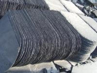 China Chinese Ink Black Split Face Slate Roof Tiles 400x200mm Fading Weathering Slate for sale