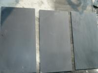 China Honed Black Slate Window Sills 30x60cm Charcoal Slate Tiles for Indoor Outdoor Use for sale