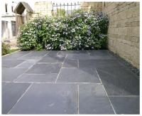 China Chinese Black Slate Pavers 30x60cm Natural Cleft Patio Stones for Walkway for sale
