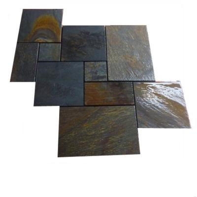 China Chinese Multicolor Riven Slate Pavers 300x600mm Rust Cleft Patio Stone for Walkway for sale
