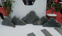 China Natural Black Marble Boulders 30-60cm Landscape Garden Decorative Stone for Outdoor Decor for sale