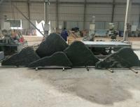 China Natural Black Marble Boulders 30-60cm Landscape Garden Decorative Stone for Outdoor Decor for sale