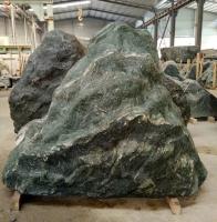 China Natural Black Marble Boulders 30-60cm Landscape Garden Decorative Stone for Outdoor Decor for sale