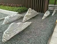 China Grey Granite Landscape Boulders 60-120cm Natural Garden Decorative Stone for sale