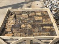 China Iron Rust Sandstone Wall Tiles Natural Retaining Wall Stone 10-30cm Length 2-3.5cm Thickness for sale