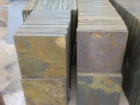 China Chinese Rusty Multicolor Slate Tiles 30x60cm Natural Cleft Surface Patio Pavers for sale