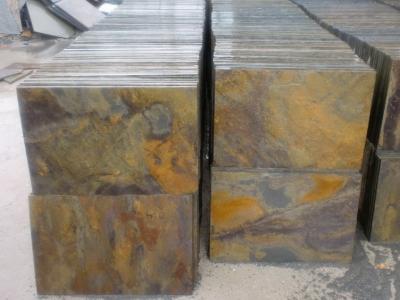 China Chinese Rusty Multicolor Slate Tiles 30x60cm Natural Cleft Surface Patio Pavers for sale