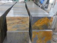 China Chinese Rusty Multicolor Slate Tiles 30x60cm Natural Cleft Surface Patio Pavers for sale