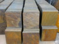 China Chinese Rusty Multicolor Slate Tiles 30x60cm Natural Cleft Surface Patio Pavers for sale