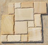 China Yellow Sandstone Mushroom Wall Stone 30x15cm Natural Pillar Cladding Tile for sale