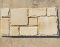 China Yellow Sandstone Mushroom Stone Wall Cladding 30x15cm Natural Pillar Stone for sale