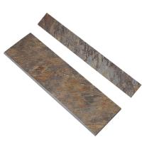 China Chinese Multicolor Slate Stairs Risers Natural Cleft Rusty Steps Bullnose 2780kg/m3 Density for sale