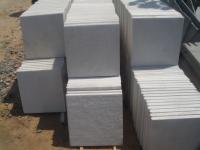 China White Quartzite Pool Coping Stone Flamed Face 60x60cm Natural Stone Tile for Outdoor Flooring for sale