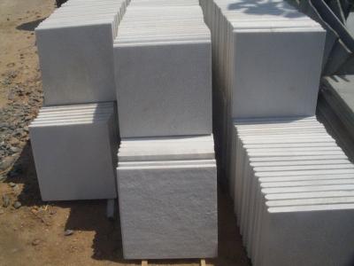 China White Quartzite Pool Coping Stone Flamed Face 60x60cm Natural Stone Tile for Outdoor Flooring for sale