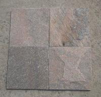 China China Pink Quartzite Stone Tiles 60x60cm Flamed Finish Natural Stone Pavers for Patio for sale