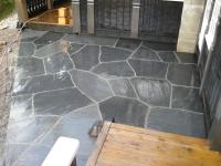 China Black Slate Random Flagstone,Crazy Stone,Flagstone Walkway,Irregular Random Flagstone for sale