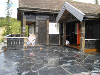 China Black Slate Random Flagstone,Crazy Stone,Flagstone Walkway,Irregular Random Flagstone for sale
