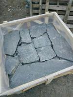 China Black Quartzite Random Flagstone,Irregular Flagstone,Flagstone Walkway,Crazy Stone for sale
