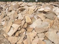 China Yellow Slate Random Flagstone Quartzite Crazy Stone Irregular Patio Stone 2.5-3.5cm for sale